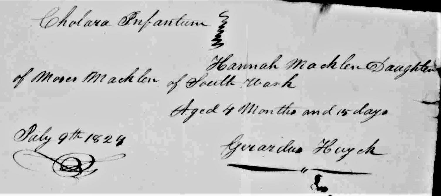 Sixty-one-year-old Moses Macklin died this date, November 6th, in 1848 ...